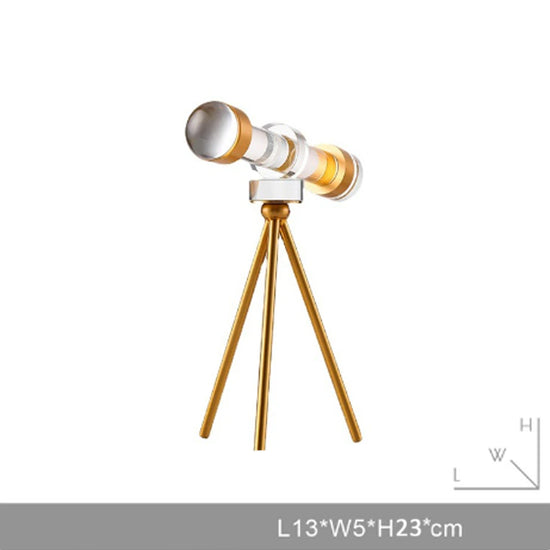 Solid Crystal Hand-Crafted Gold Tripod Camera Sculpture – OnShelf