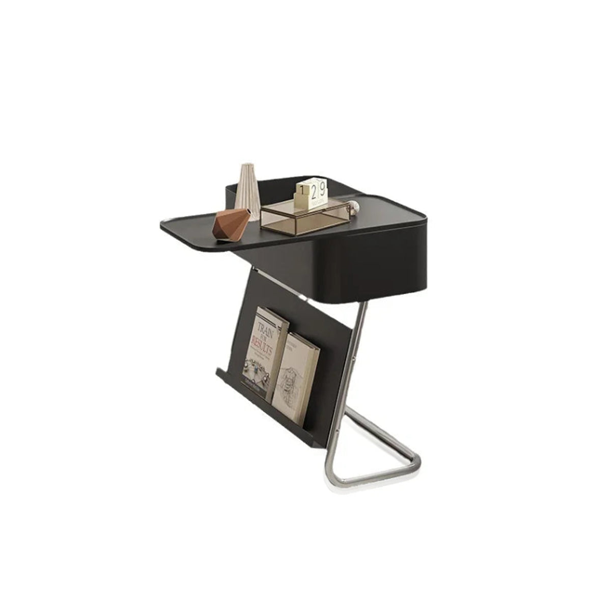 Metal Frame Slide Top Side Table – OnShelf