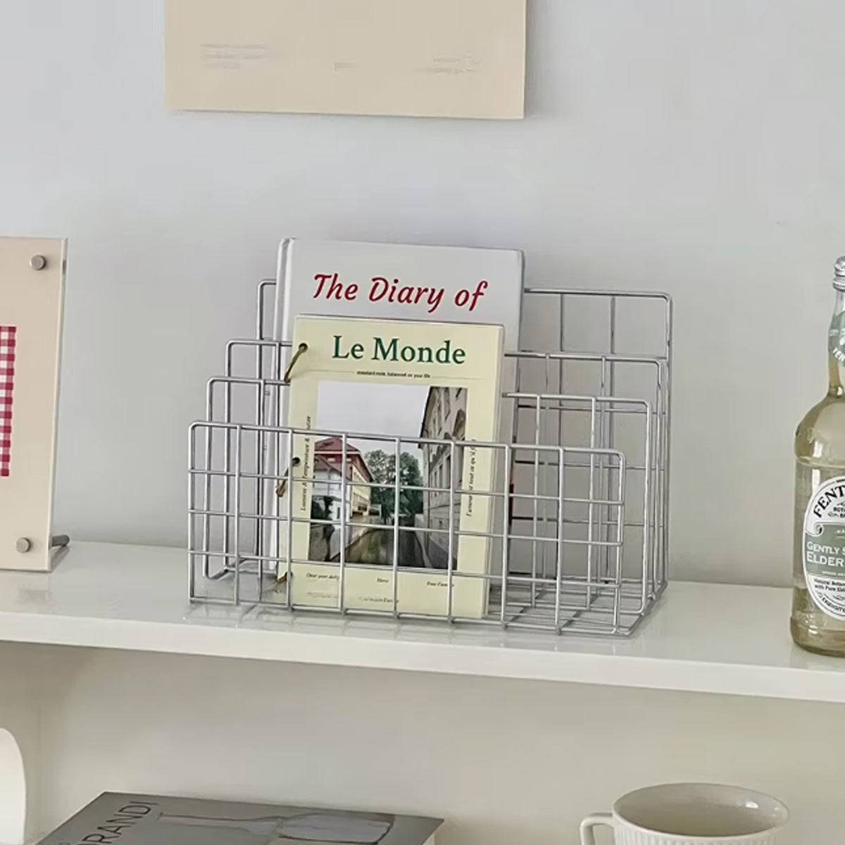 Metal Table Top Mesh Magazine Kitchen Rack – OnShelf