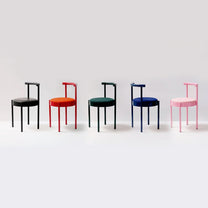 Mid-Century Modern Metal Leg Color Round Chair – OnShelf