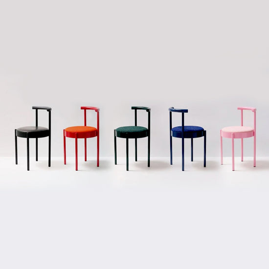 Mid-Century Modern Metal Leg Color Round Chair – OnShelf