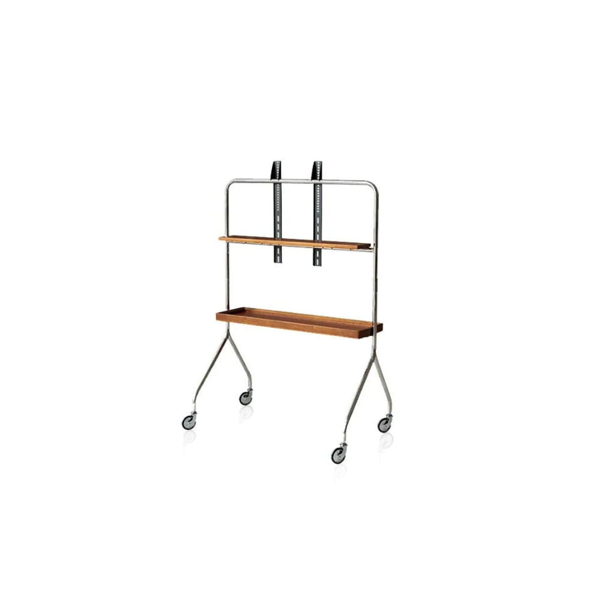 Studio Lima Stainless Steel Wooden Shelf Moving TV Stand – OnShelf