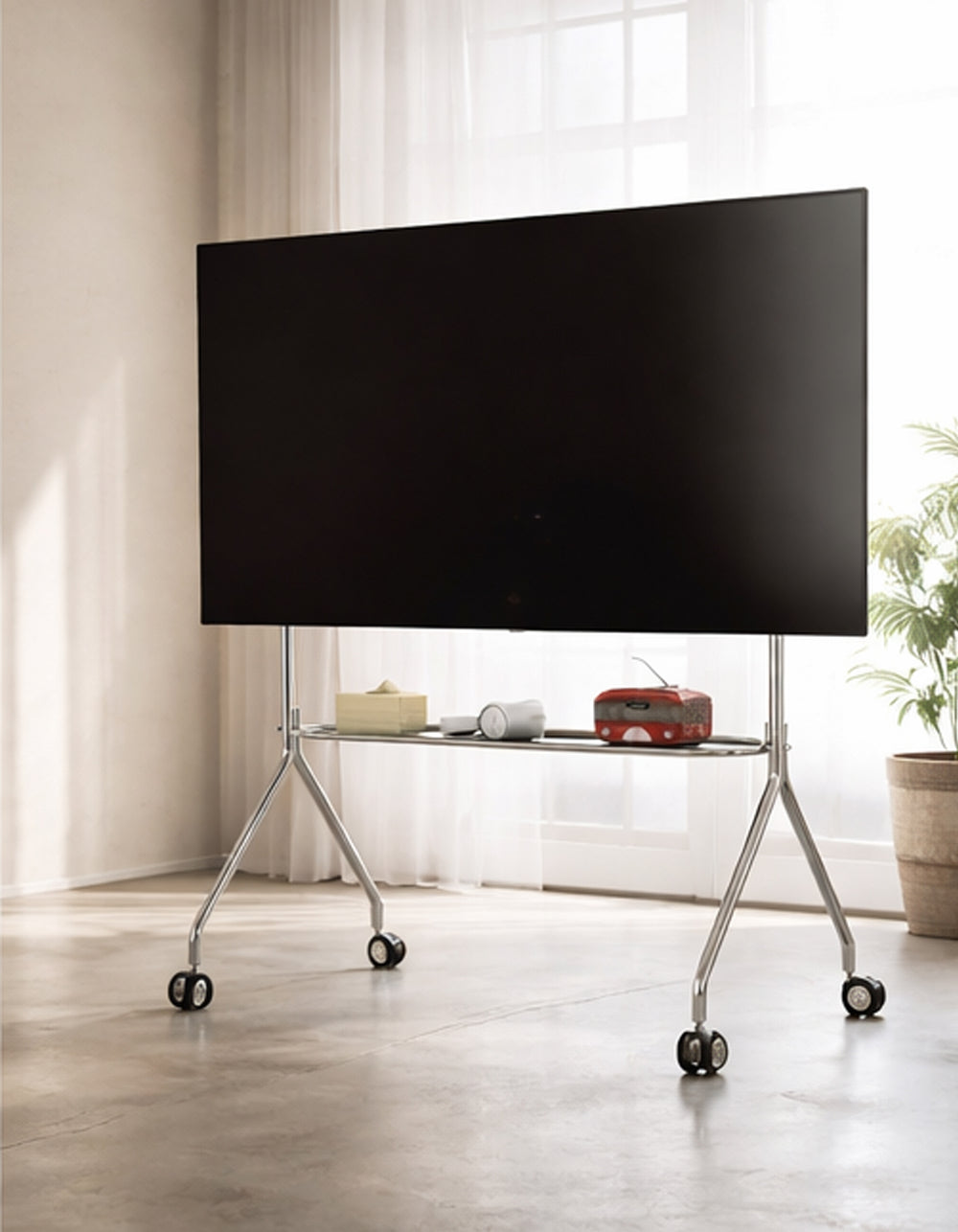 Studio Lima Stainless Steel Shelving TV Stand