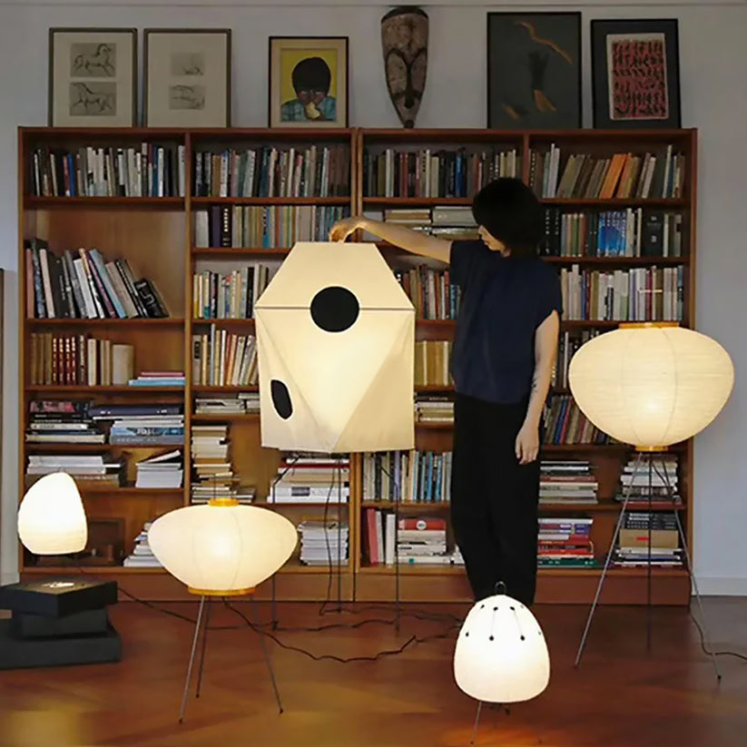 Japanese Wabi-Sabi Style Rice Paper Sphere Lantern Lamp – OnShelf