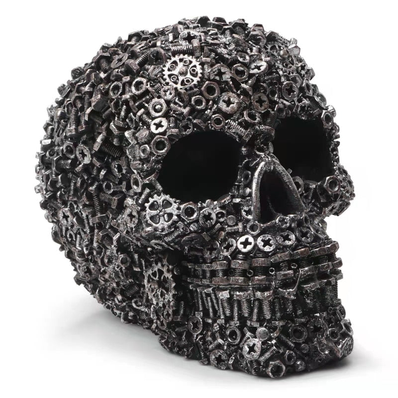 Screw Gear Mechanical Resin Skull Sculpture – OnShelf